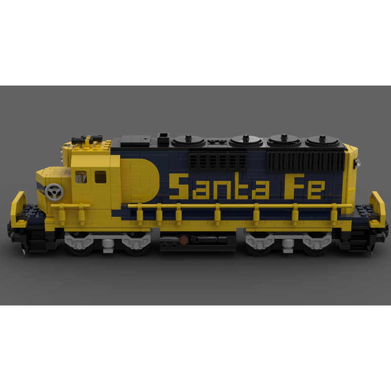 LEGO MOC GP30 Santa Fe diesel locomotive train by josszo | Rebrickable ...