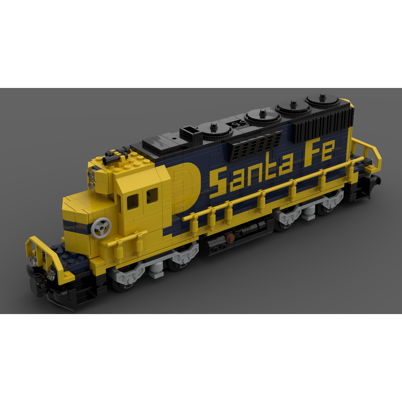LEGO MOC GP30 Santa Fe diesel locomotive train by josszo | Rebrickable ...