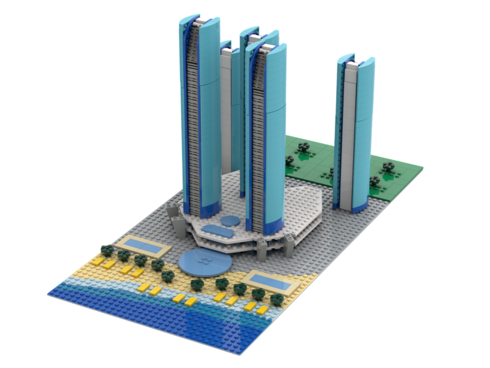 Lego Moc Etihad Towers By Seungjeanek Rebrickable Build With Lego