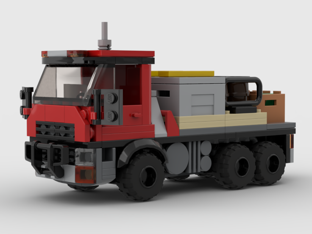 LEGO MOC 6x6 Flatbed Truck by HaulingBricks | Rebrickable - Build with LEGO