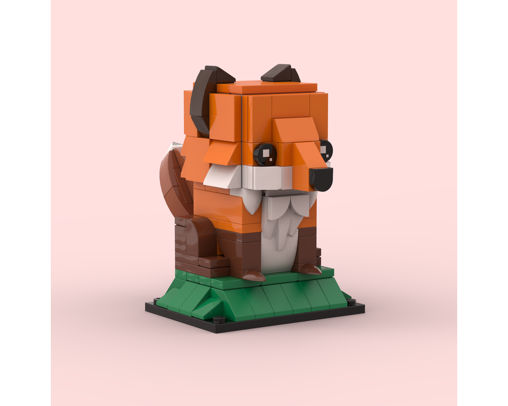 LEGO MOC Red Fox Brickheadz by HylianHerald | Rebrickable - Build with LEGO
