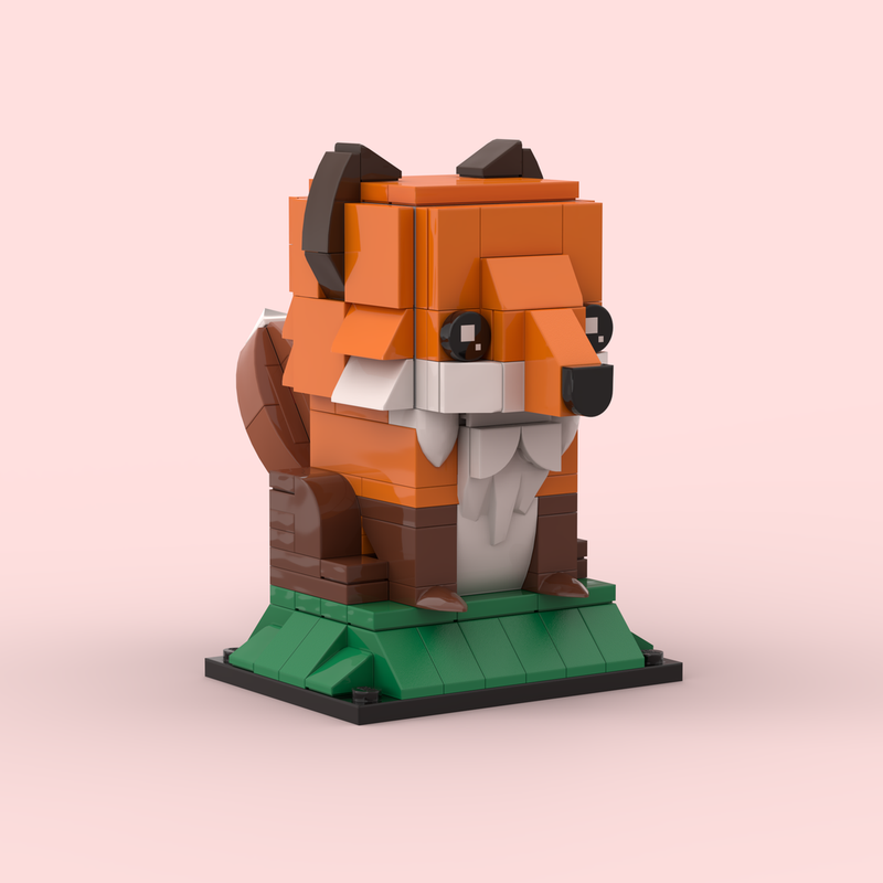 LEGO MOC Red Fox Brickheadz by HylianHerald | Rebrickable - Build with LEGO