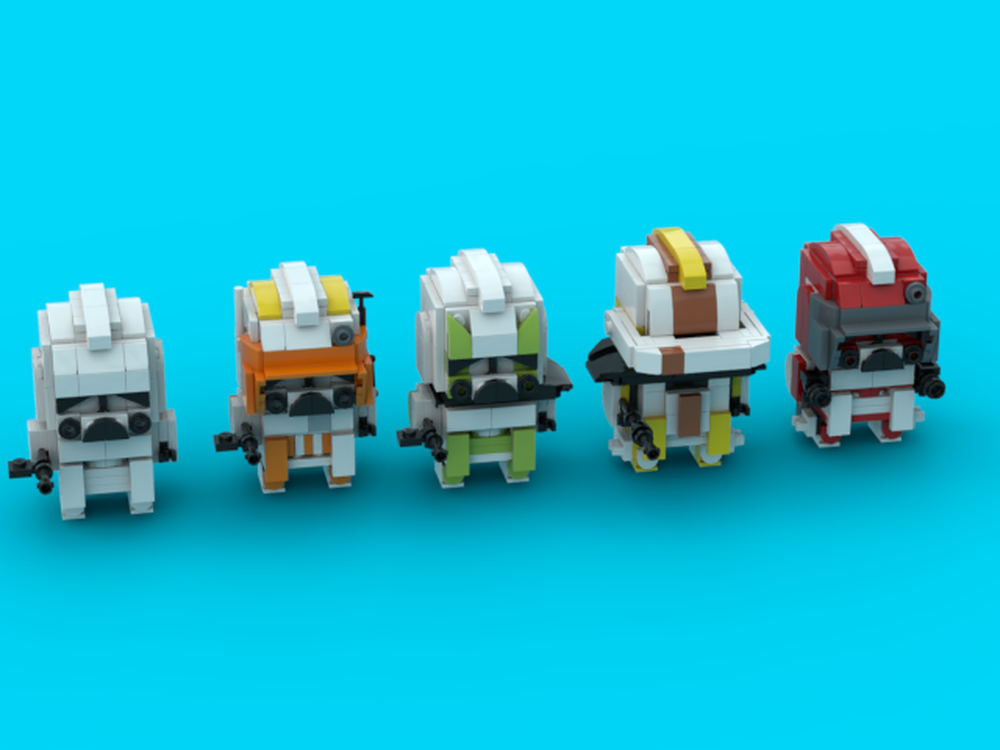 LEGO MOC Make your own Clone (instructions of a white Clone, Cody, Grey, Bly, Fox) custom ...