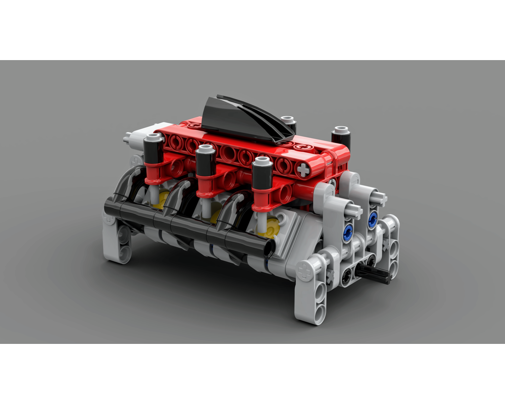 LEGO MOC Detailed V6 engine with working valves by Didumos ...