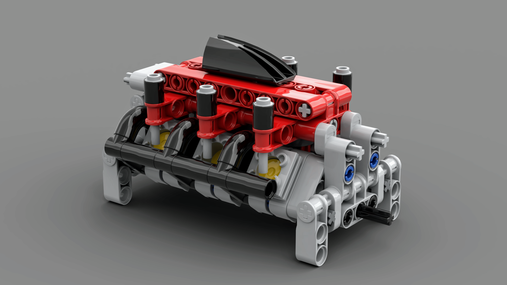 LEGO MOC Detailed V6 engine with working valves by Didumos ...