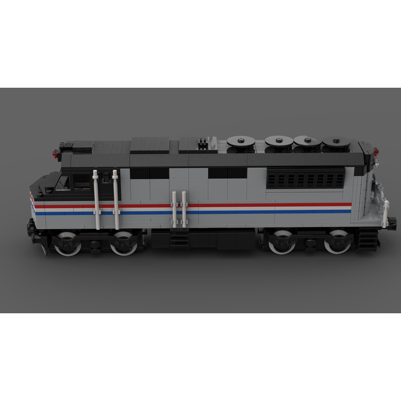 LEGO MOC Amtrak diesel locomotive by josszo | Rebrickable - Build with LEGO