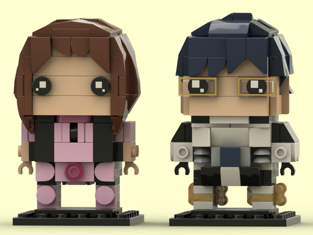 LEGO MOC-79346 Ochaco Uraraka & Iida Tenya BrickHeadz - My Hero ...
