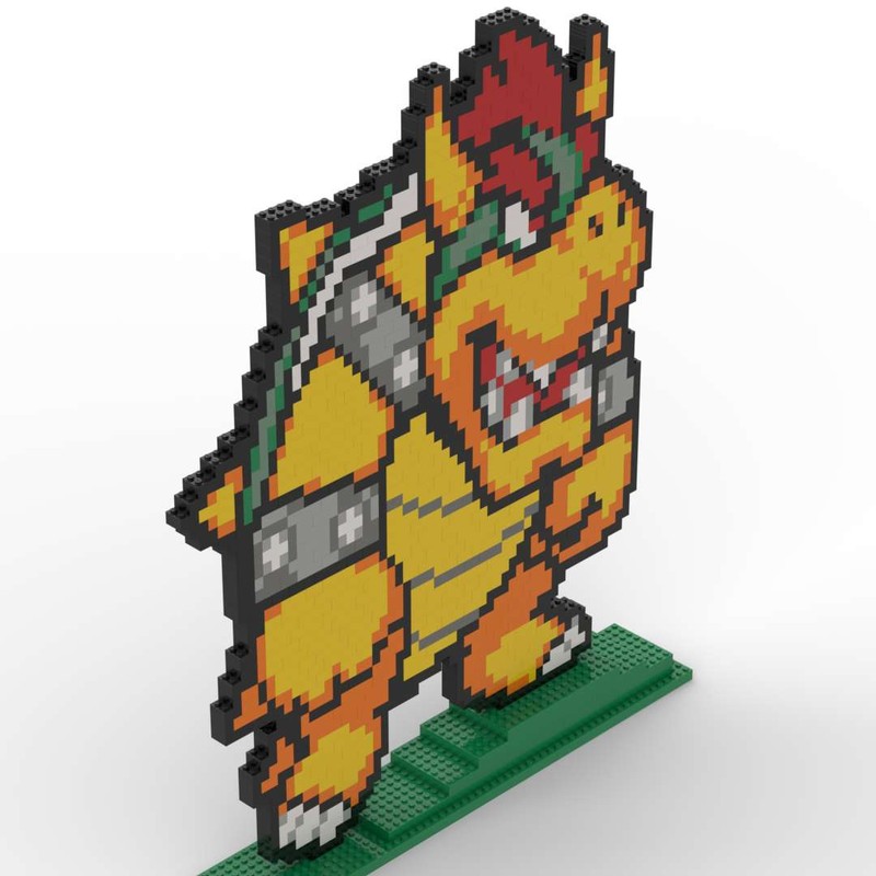 LEGO MOC 2D Bowser Sculpture by otterbournelego | Rebrickable - Build ...