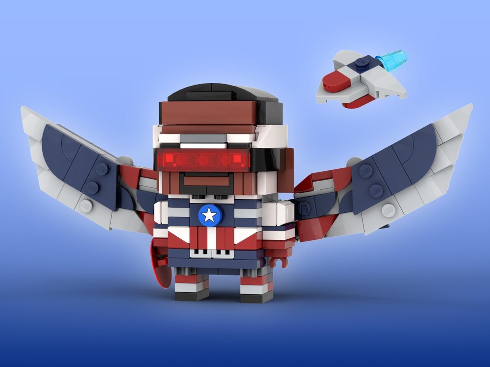 LEGO MOC Captain America (Sam Wilson) Brickheadz LEGO MOC - Marvel ...
