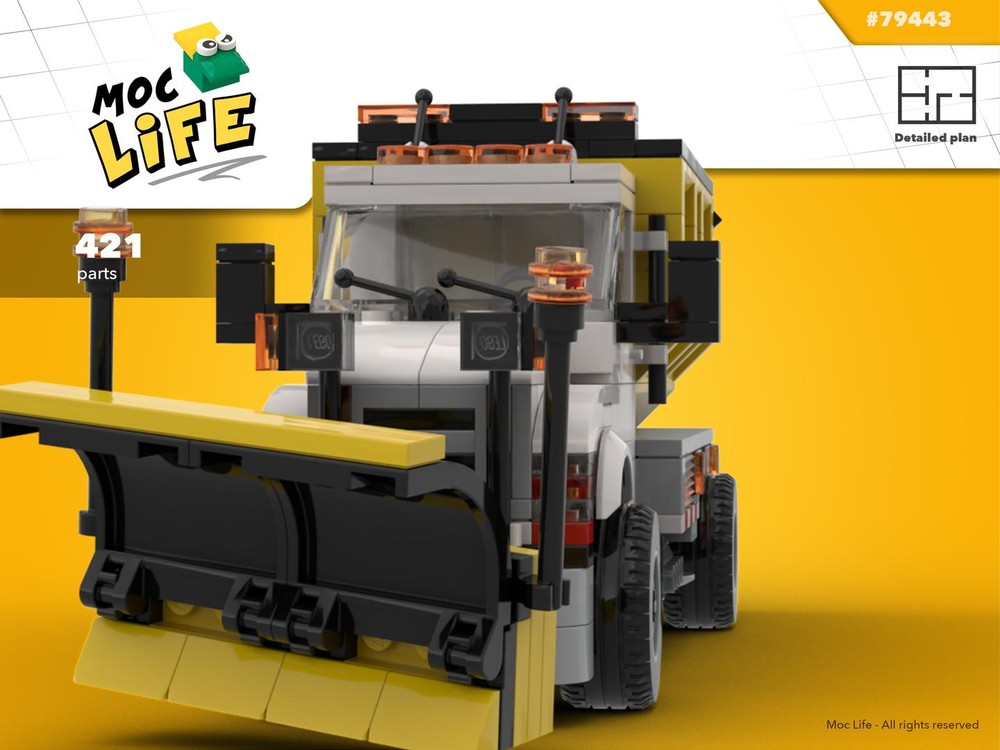 LEGO MOC Ford F-650 regular cab dually spreader plow by MocLife ...