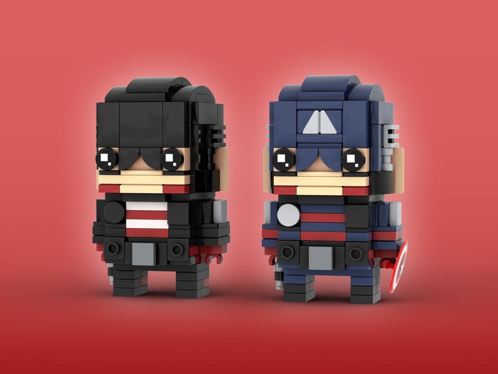 LEGO MOC John Walker (USAgent & Captain America) Brickheadz LEGO MOC ...