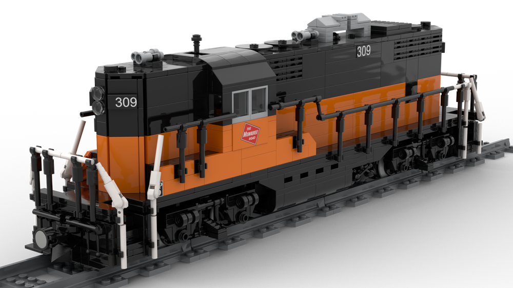 LEGO MOC Milwaukee Road GP9 by Yellow.LXF | Rebrickable - Build with LEGO