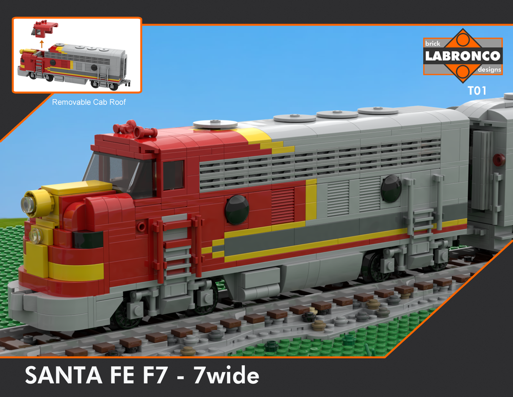 LEGO MOC T01- Santa Fe F7 by Labronco Brick Designs | Rebrickable - Build with LEGO