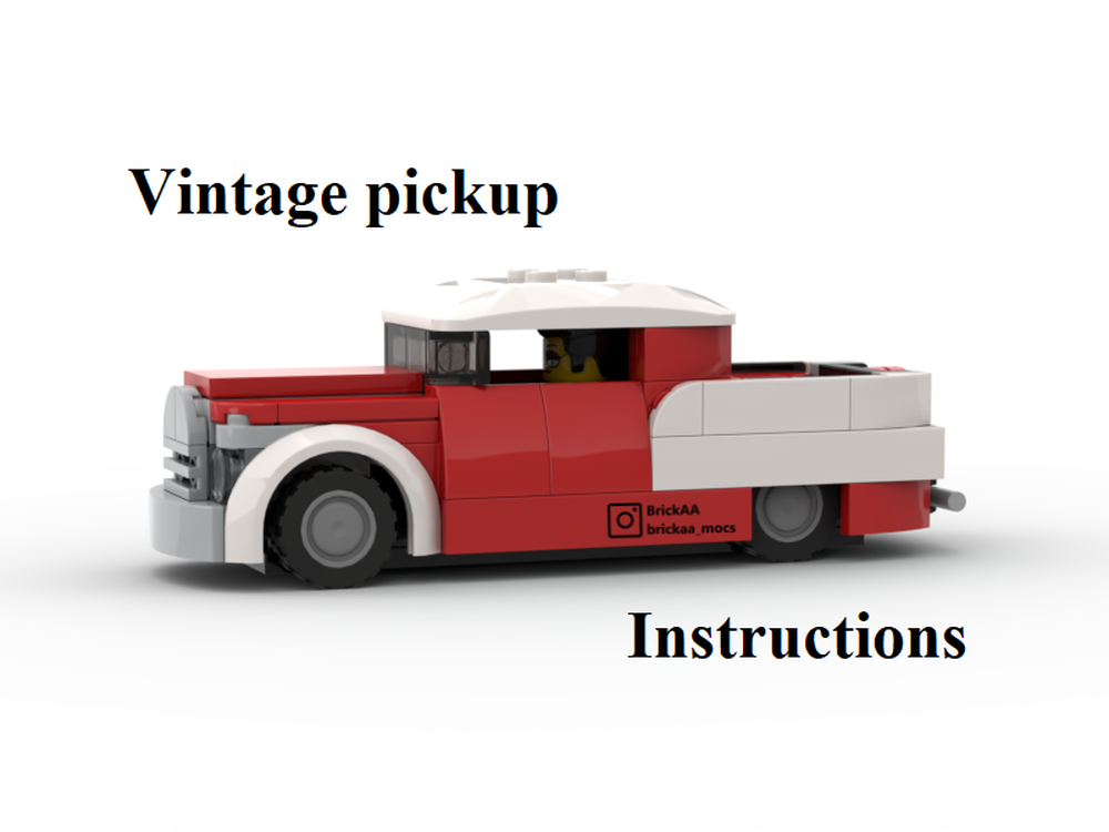 Lego Moc Vintage Pickup By Brickaa Rebrickable Build With Lego