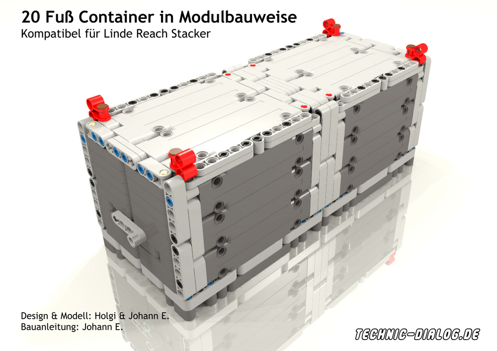 LEGO MOC 20 Feet Container for Linde Reach Stacker (MOC-7997) modular ...
