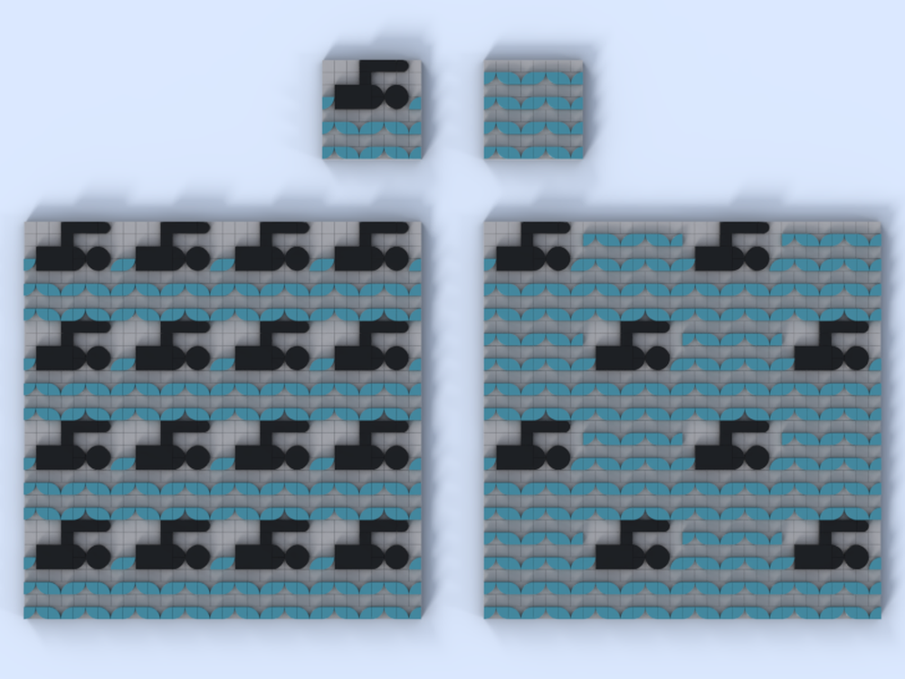 LEGO MOC Tile with Swimmer and Water by namowen | Rebrickable - Build ...