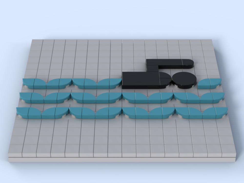 LEGO MOC Sign for Swimming by namowen | Rebrickable - Build with LEGO