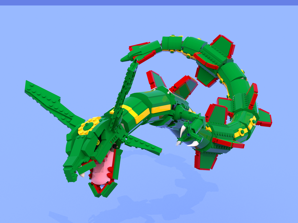 Lego Moc Pokemon Rayquaza By Ludicolo Rebrickable Build With Lego