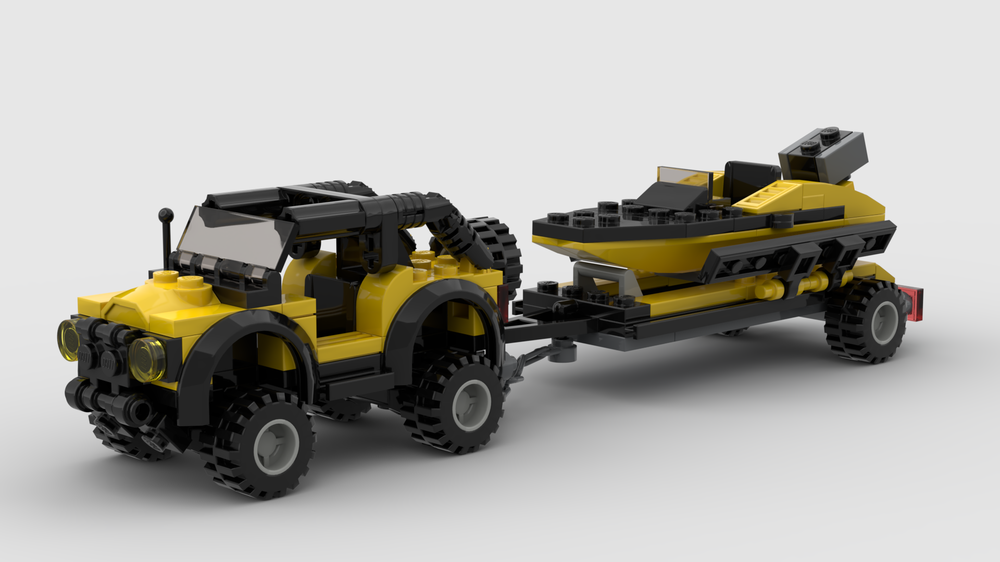 LEGO MOC Jeep Wrangler plus Boat and Trailer by SpaceOrca | Rebrickable ...