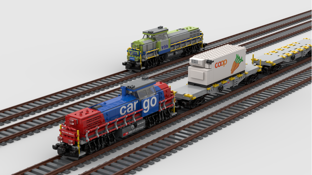 LEGO MOC Swiss Diesel Locomotive AM843 - SBB Cargo by mnemocron ...