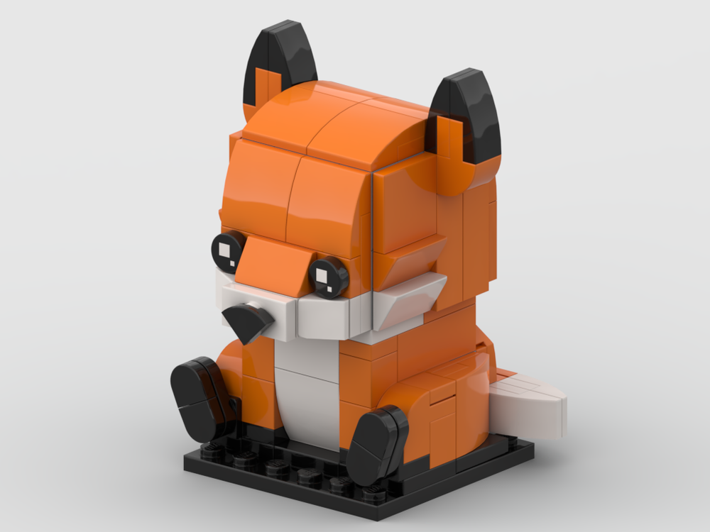LEGO MOC Fox By face Rebrickable Build With LEGO