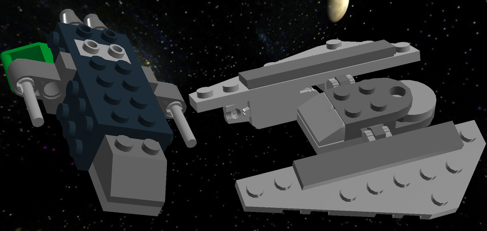 LEGO MOC 8014 TIE Striker and Transport Ship by TeagueO | Rebrickable ...