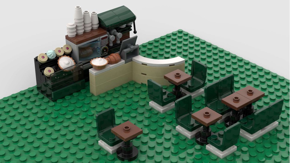 LEGO MOC 10182 Cafe Corner - Interior Detailing for Hotel (Middle and ...