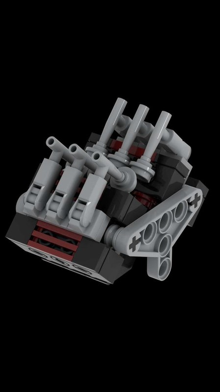 LEGO MOC Engine v6 frame by cod1 | Rebrickable - Build with LEGO