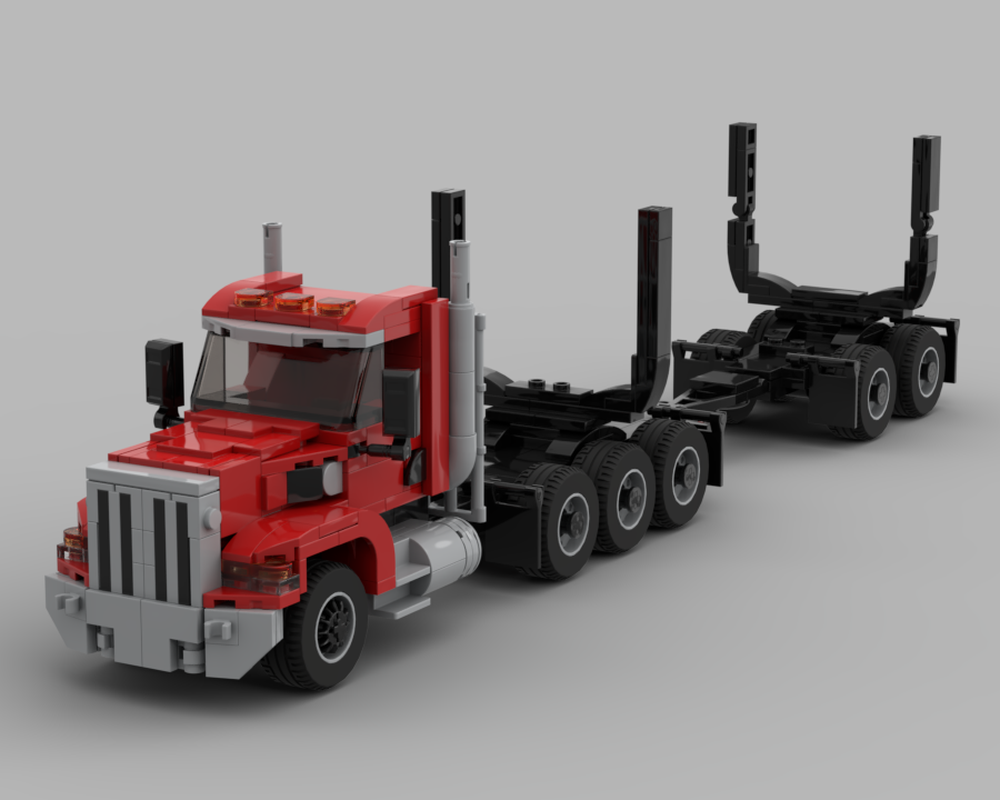 LEGO MOC Western Star 49X Log Truck with mule trailer by ...