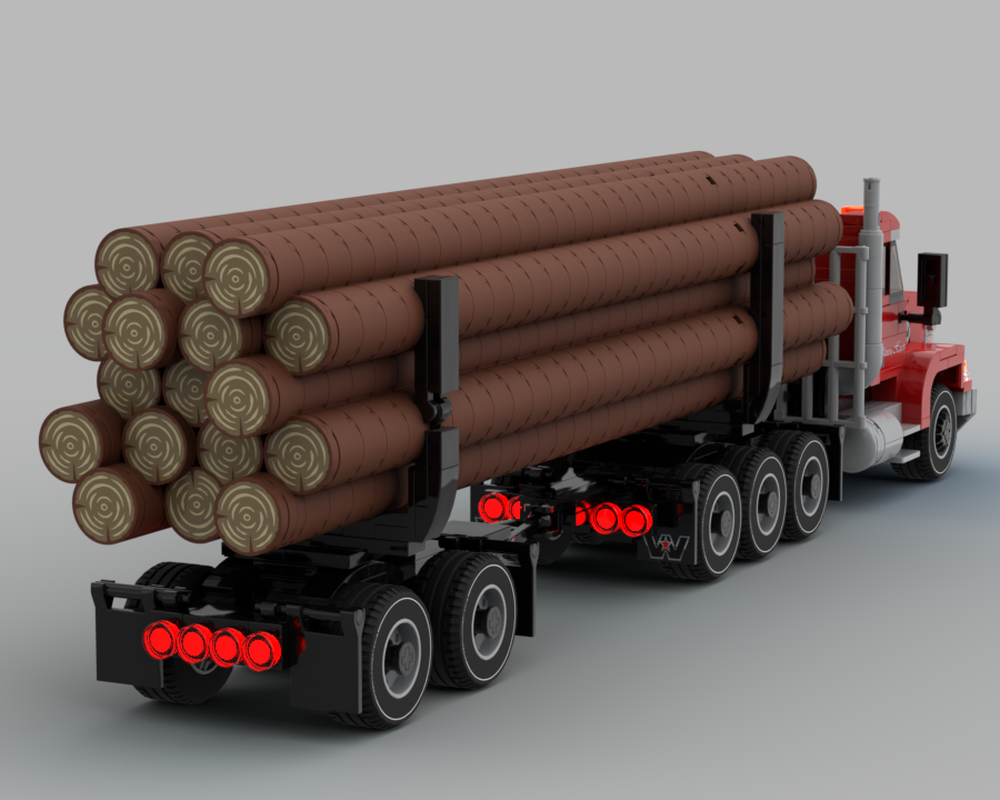 LEGO MOC Western Star 49X Log Truck with mule trailer by ...
