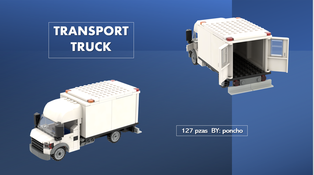 LEGO MOC TRANSPORT TRUCK by PONCHOS CREATIONS | Rebrickable - Build ...