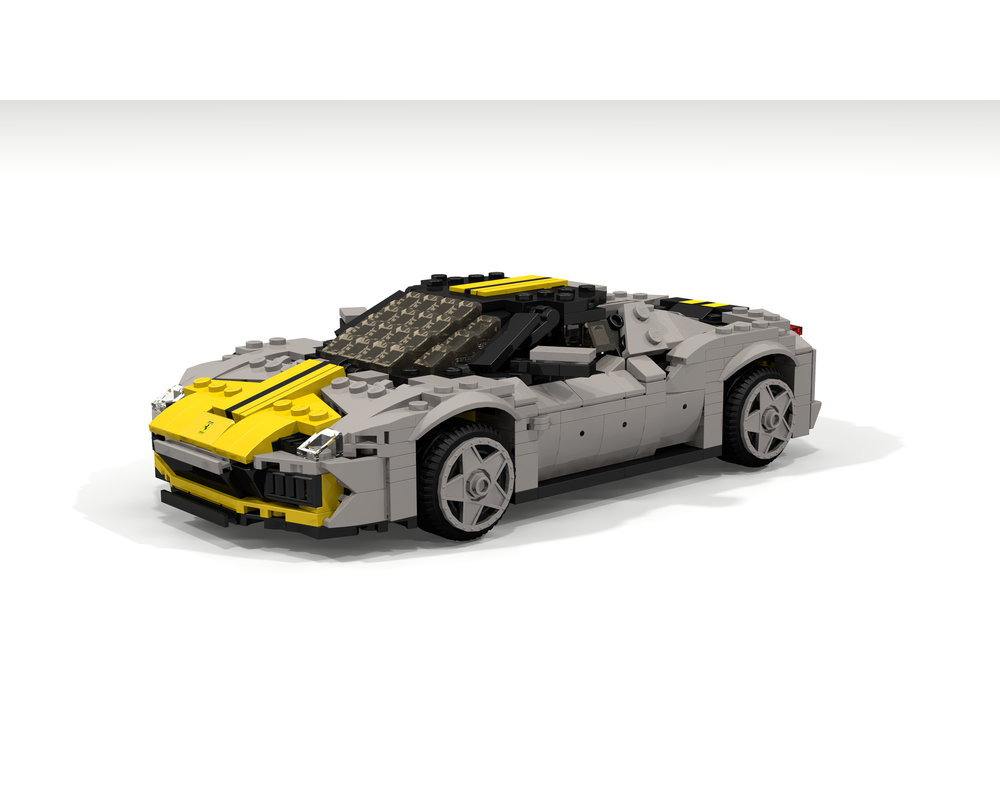 LEGO MOC Ferrari 296 GTB Assetto Fiorano (2022) DkGr / Yl / Blk - 1:21 ...