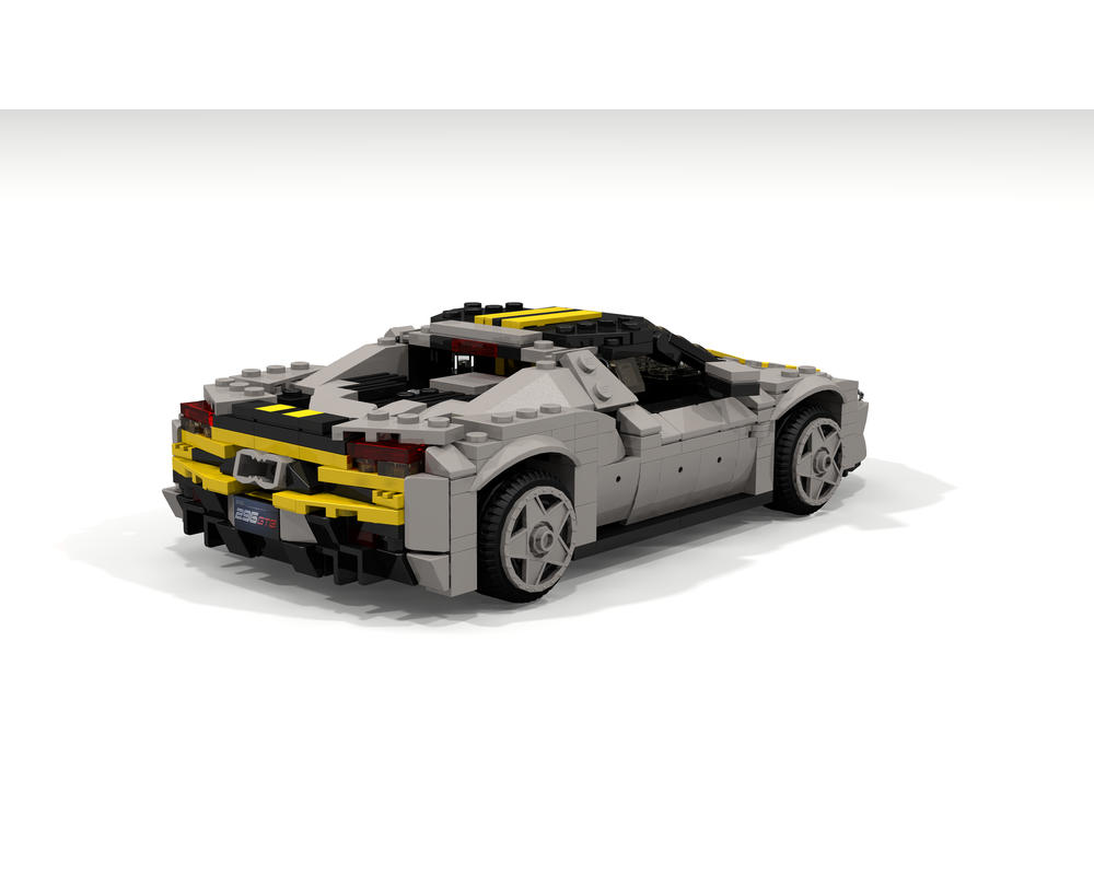LEGO MOC Ferrari 296 GTB Assetto Fiorano (2022) DkGr / Yl / Blk - 1:21 ...