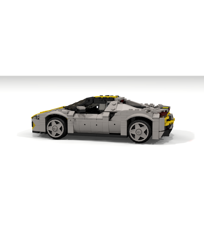 LEGO MOC Ferrari 296 GTB Assetto Fiorano (2022) DkGr / Yl / Blk - 1:21 ...
