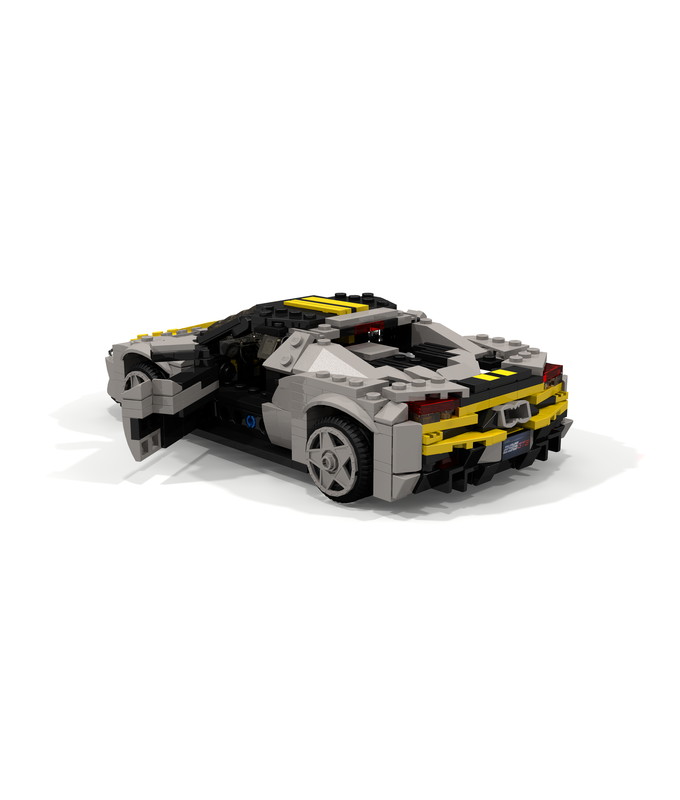 LEGO MOC Ferrari 296 GTB Assetto Fiorano (2022) DkGr / Yl / Blk - 1:21 ...