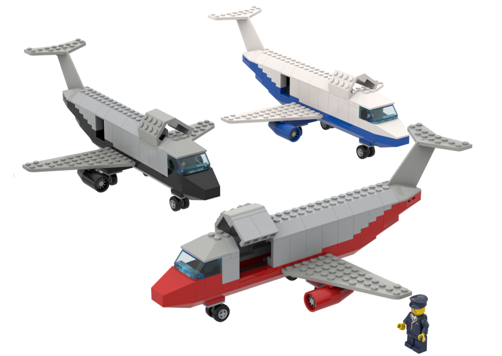 LEGO MOC 1980's Style Cargo Jet Airplane by Brick.Mocman | Rebrickable ...