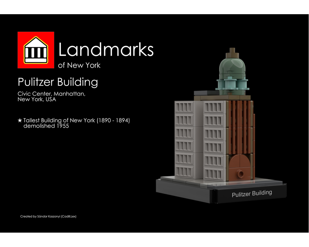 LEGO MOC Pulitzer Building (New York World Building) by Cadill.Lex ...