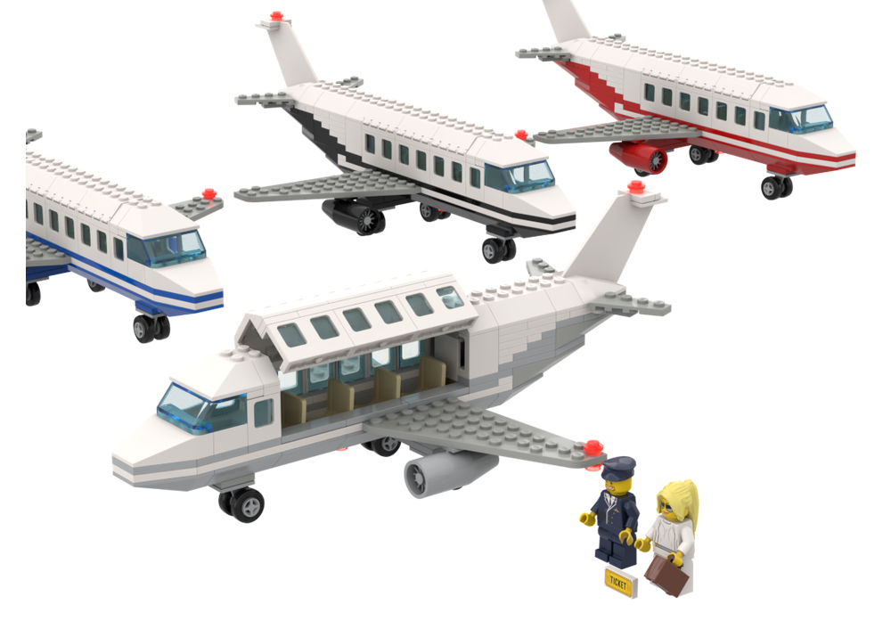 LEGO MOC 1980's Style Passenger Jet Airplane by Brick.Mocman ...