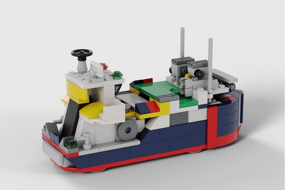 LEGO MOC Cargo Ship by timeremembered | Rebrickable - Build with LEGO