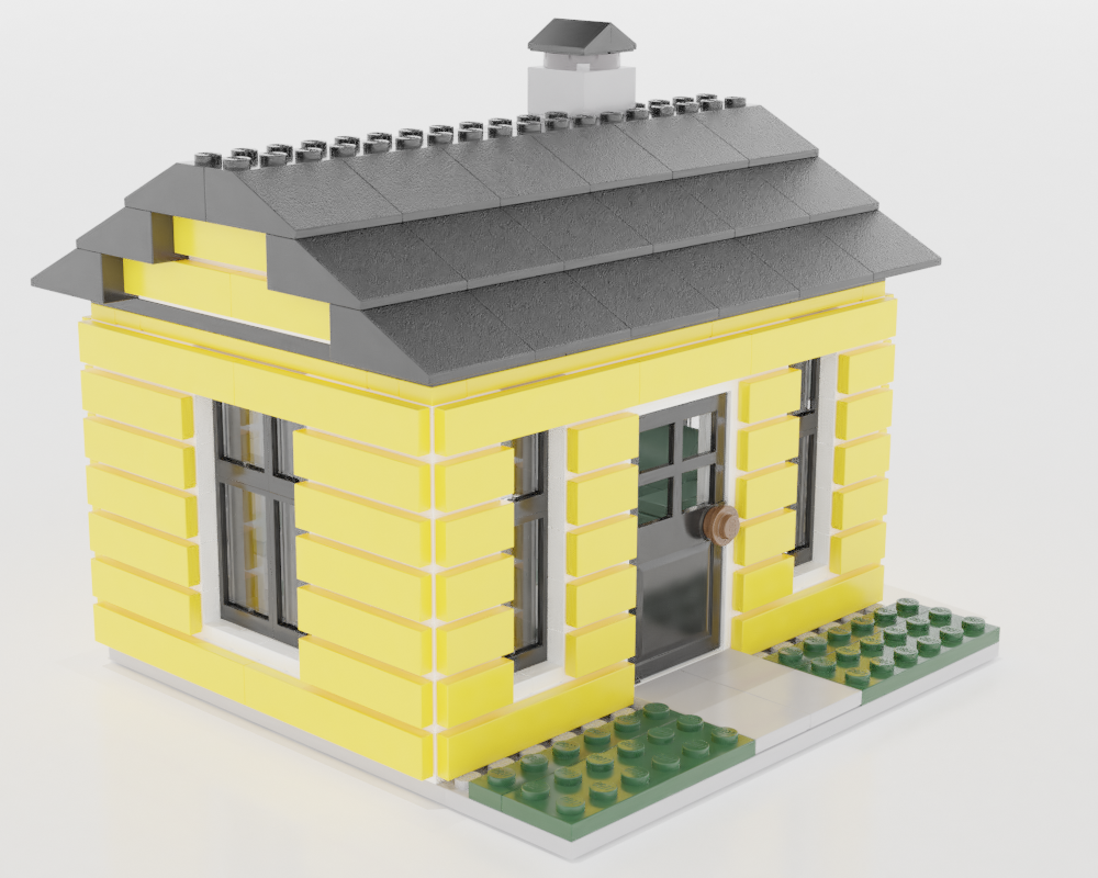 Lego Moc Yellow Cottage By Brickitect Rebrickable Build With Lego