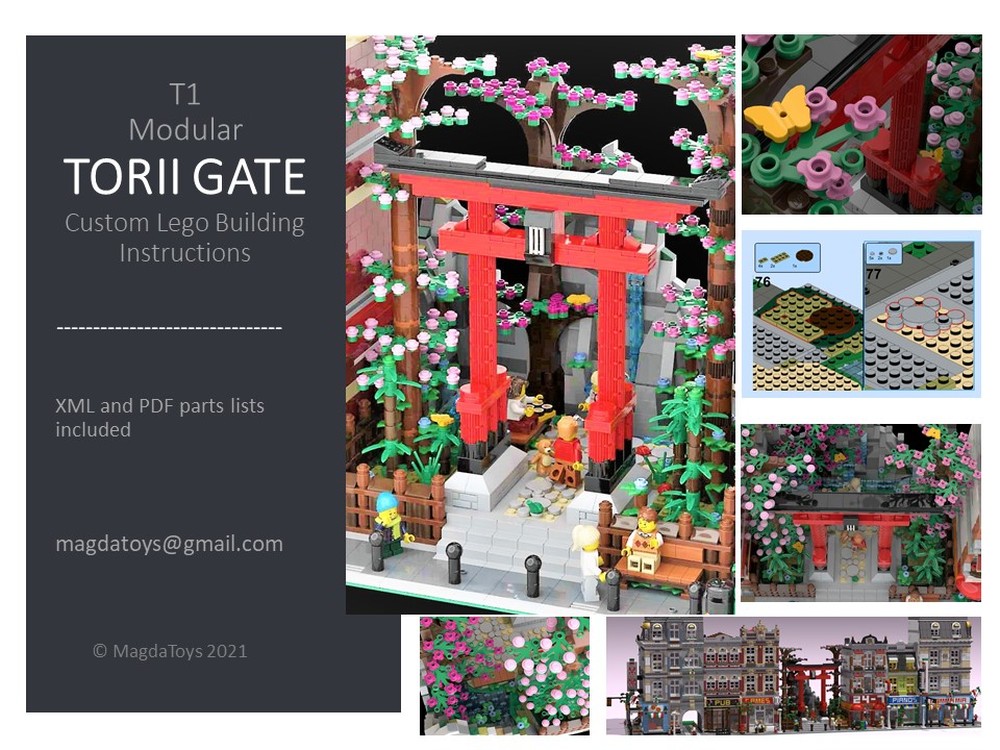 LEGO MOC Modular Torii Gate T1 by Magdatoys | Rebrickable - Build with LEGO