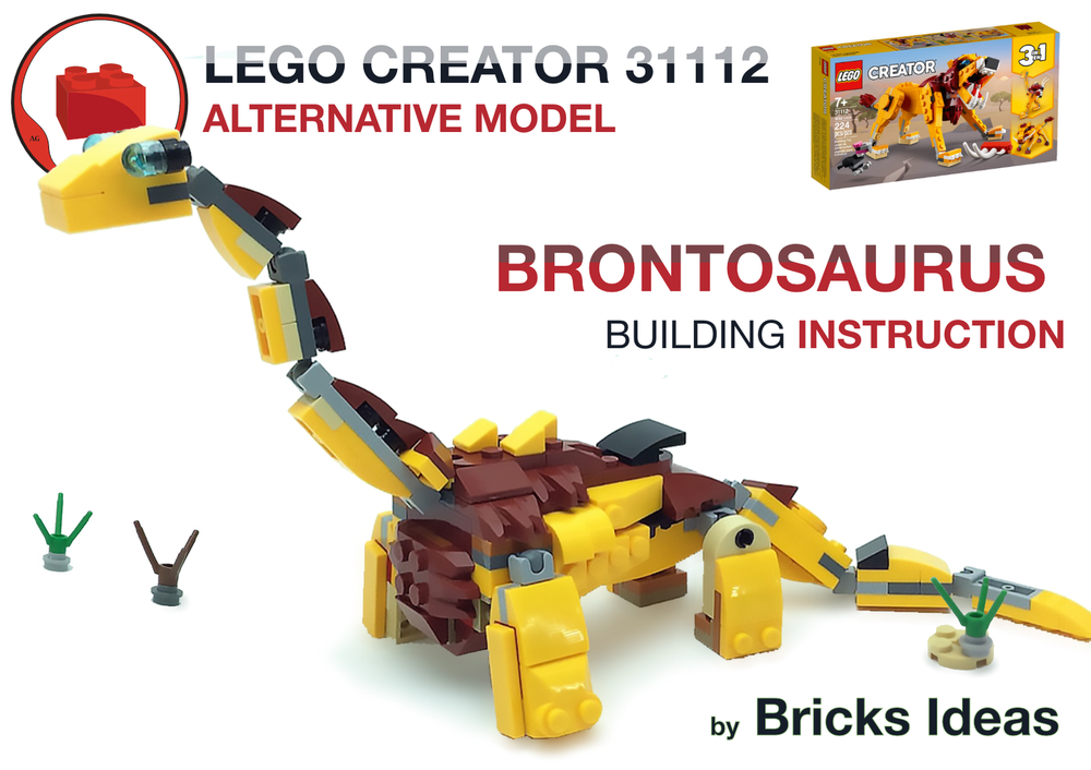 LEGO MOC Brontosaur or Diplodoc Dinosaur - Lego Creator 31112 by Bricks ...