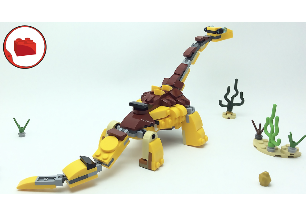 LEGO MOC Brontosaur or Diplodoc Dinosaur - Lego Creator 31112 by Bricks ...
