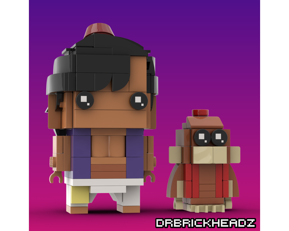 LEGO MOC Aladdin + Abu Custom Brickheadz by DrBrickheadz | Rebrickable ...