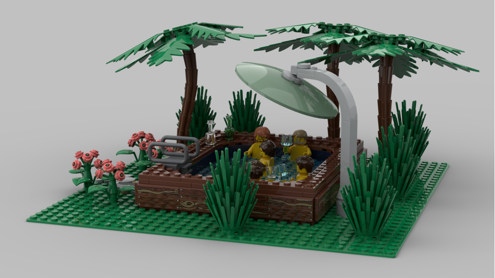 LEGO MOC Outdoor Swimming Pool by zero_g_is_fun | Rebrickable - Build ...