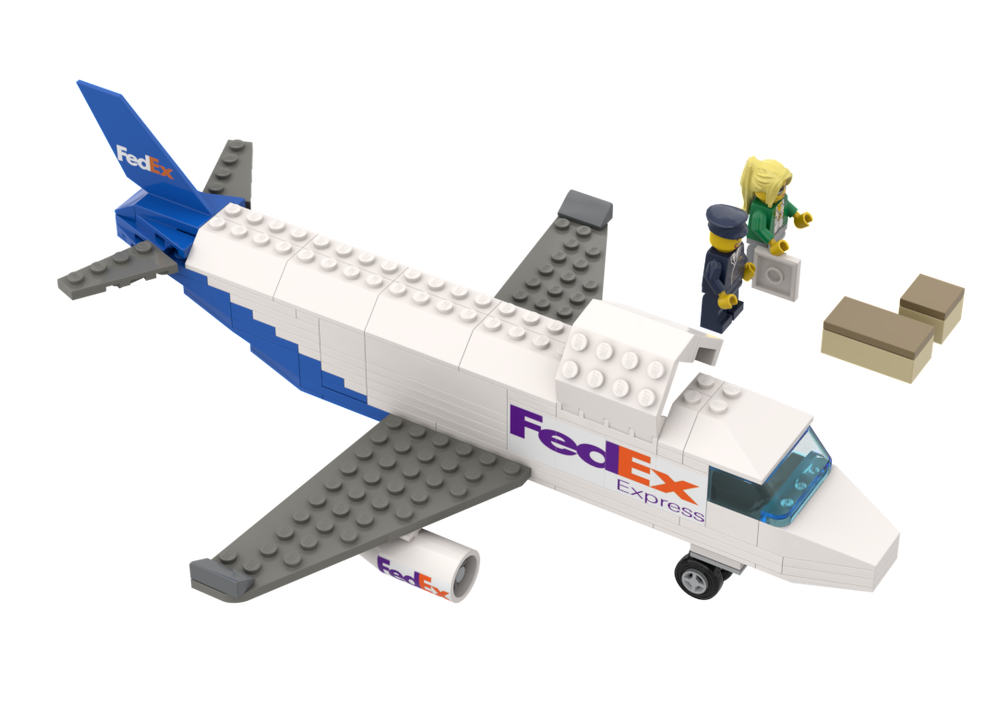 LEGO MOC 1980's Style Cargo Jet Airplane - FEDEX Airbus by Brick.Mocman ...