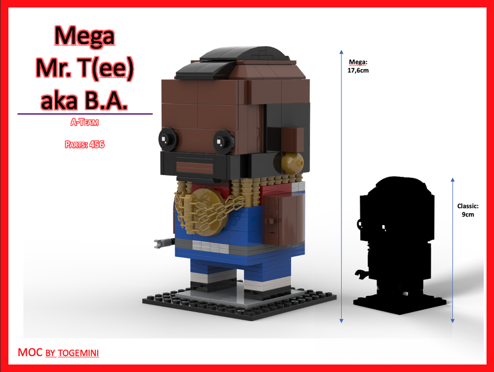 LEGO MOC MEGA Mr. T(ee) aka B.A. from A-Team - Big Brickheadz by ...