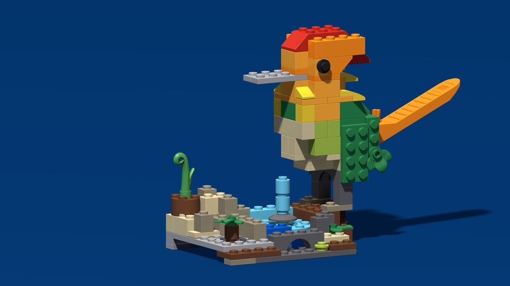 Lego Moc Bygglek Green And Orange Bird By Mattking4 Rebrickable