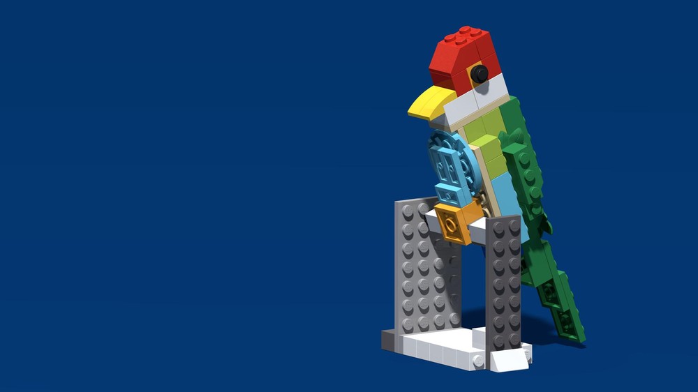 Lego Moc Bygglek Perched Bird Parakeet By Mattking4 Rebrickable