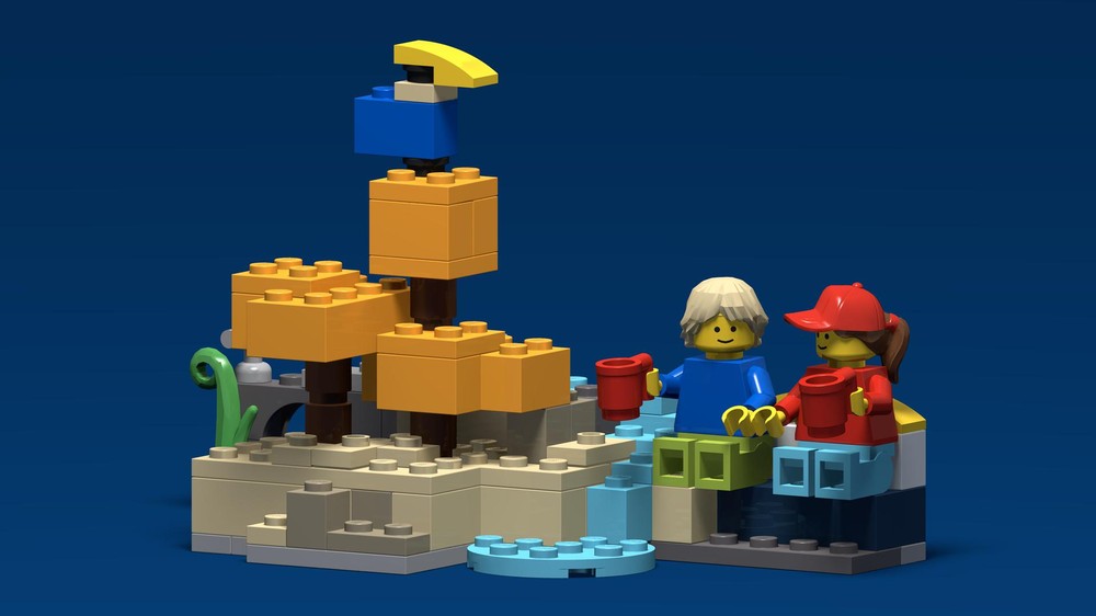 Lego Moc Bygglek Fall Tree Scene In Amber By Mattking4 Rebrickable